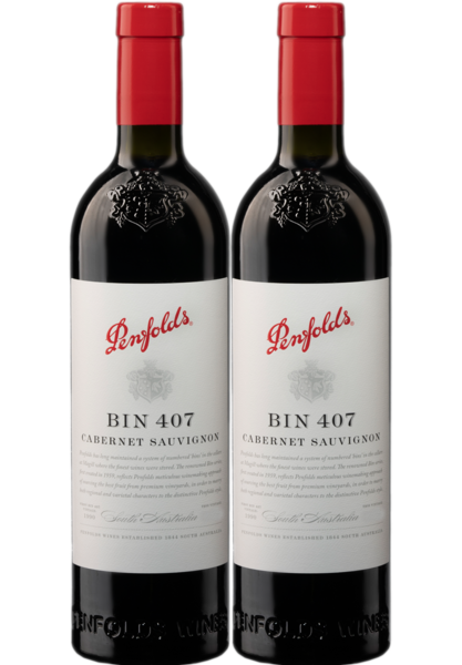 Penfolds Bin 407 Cabernet Sauvignon 2020 (With Giftbox) 2 Bottle Pack ...