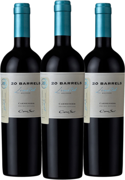 Cono Sur 20 Barrels Limtied Edition Carmenere 2022 3-pack (Limited time ...