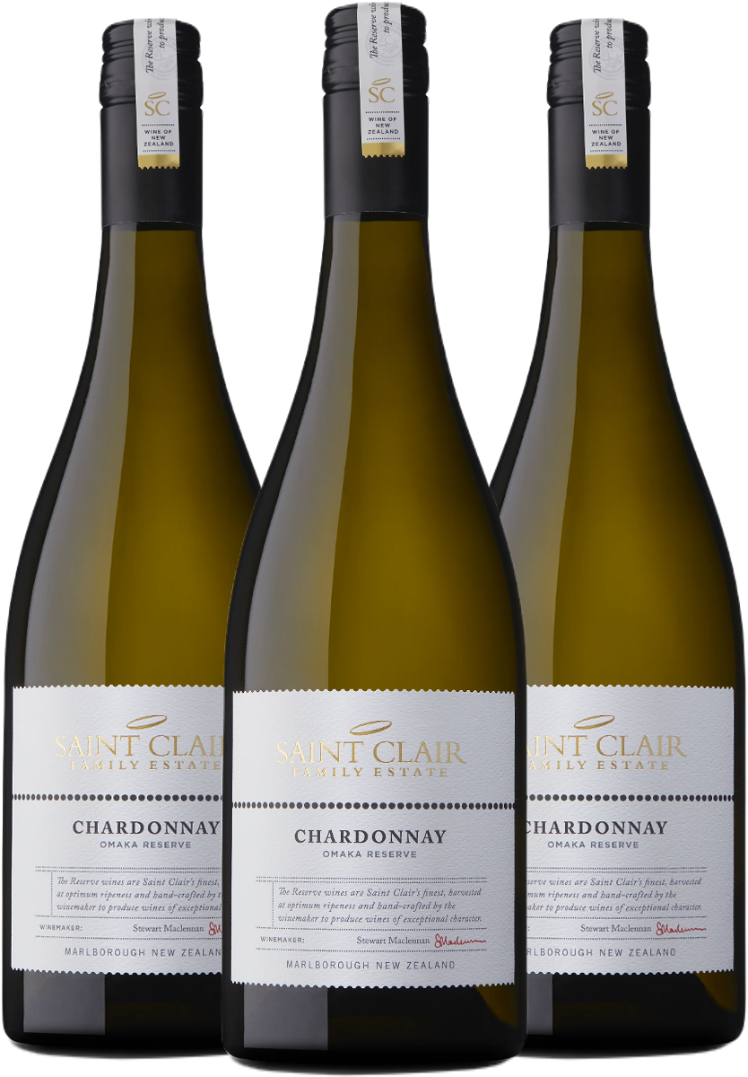 Buy Saint Clair Omaka Reserve Chardonnay 2022 - 3 Bottle Pack | Watson ...
