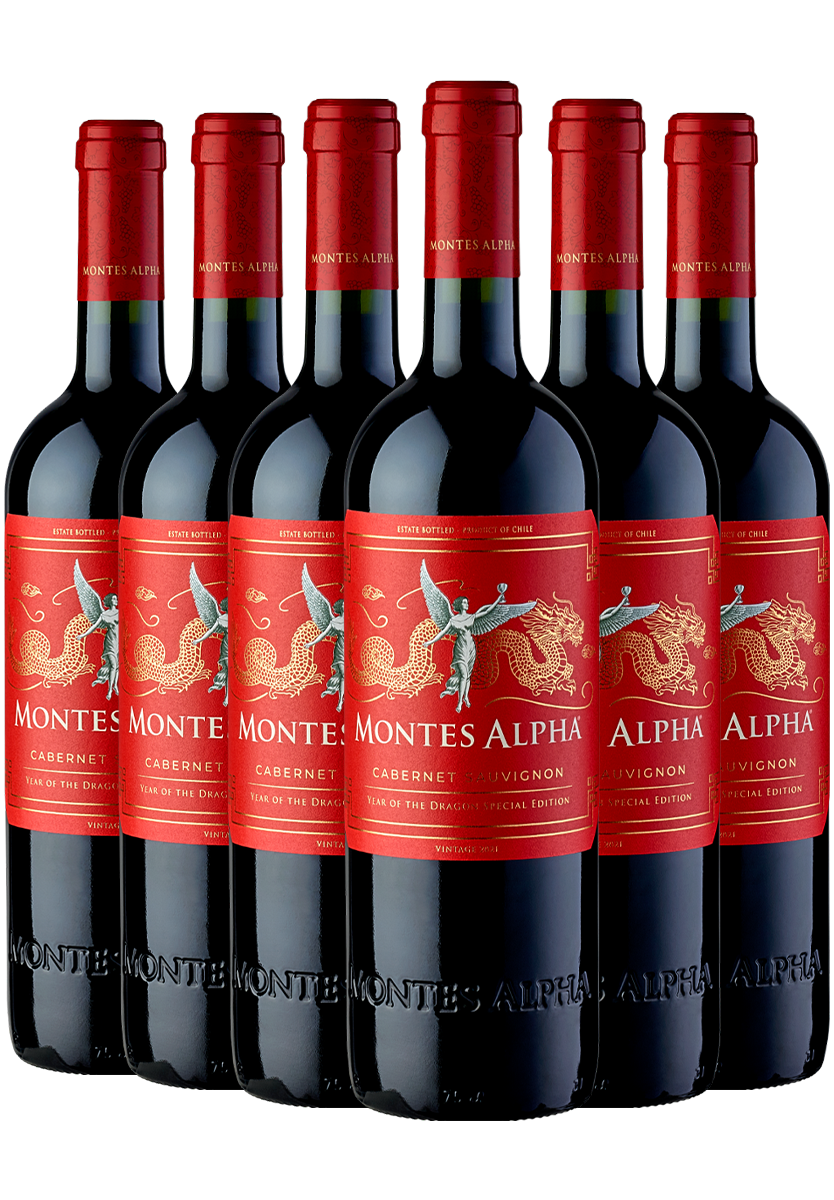 Montes Alpha Cab Sauv 2021 (Dragon Limited Edition) 6-pack | Watson's Wine